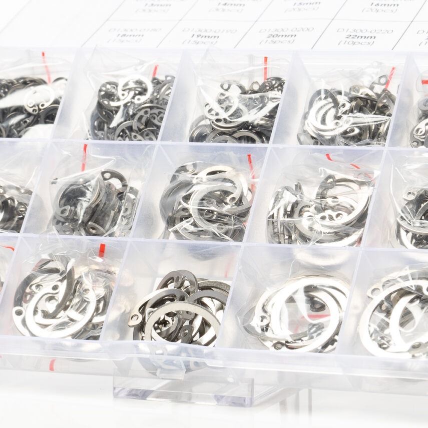 Metric Internal (304 Stainless Steel) Circlip Assortment Box (535pcs ...